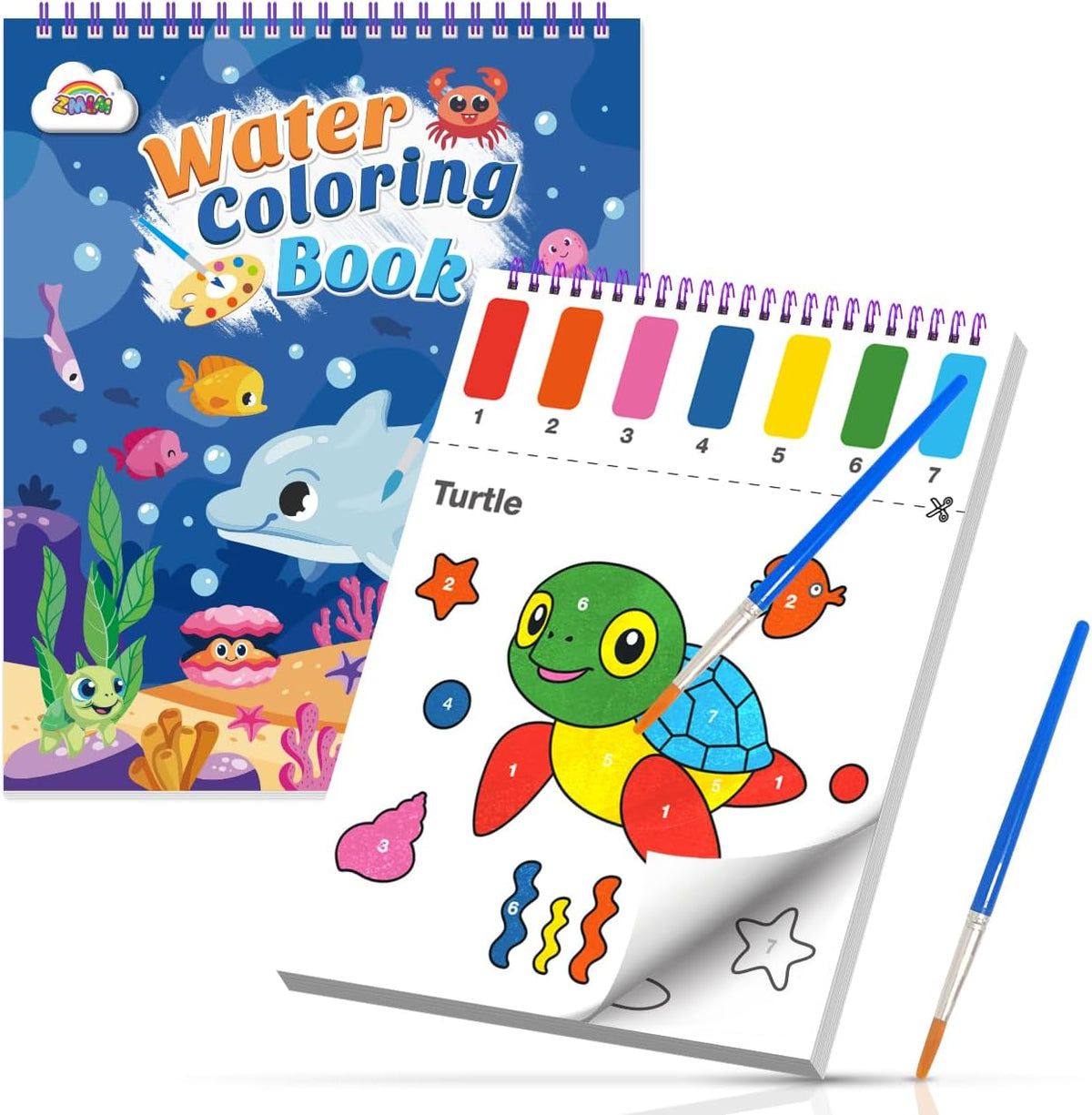 watercolor coloring book nearby